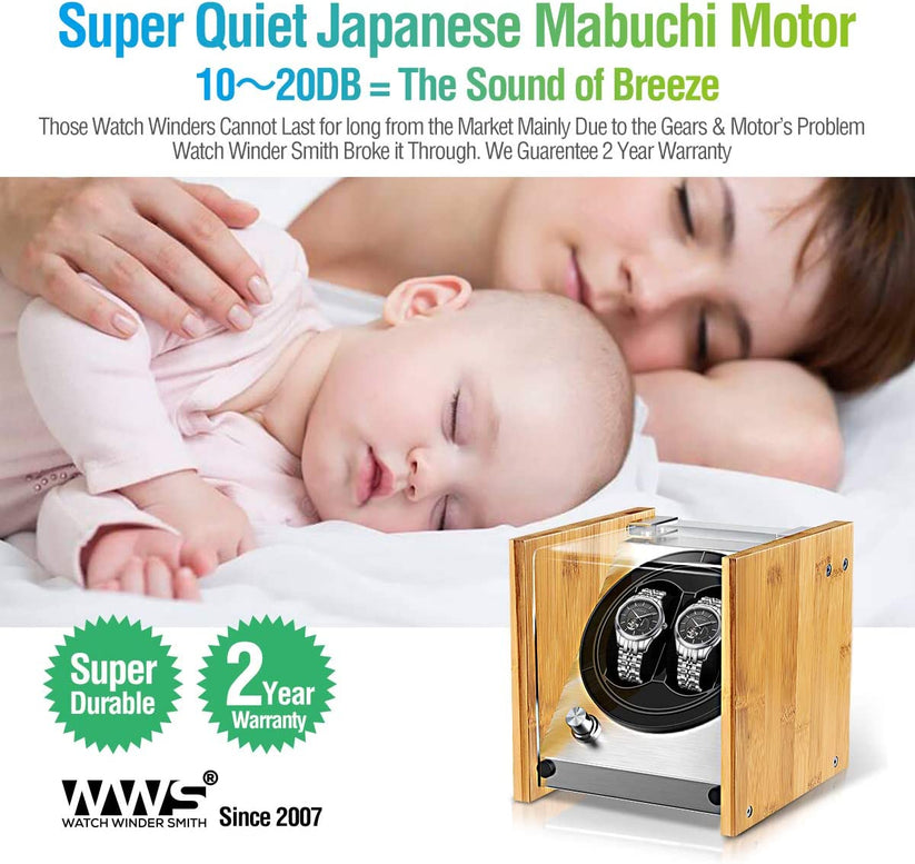 Shop Bamboo Watch Winder for Automatic Watches | Watch Winder Smith ...